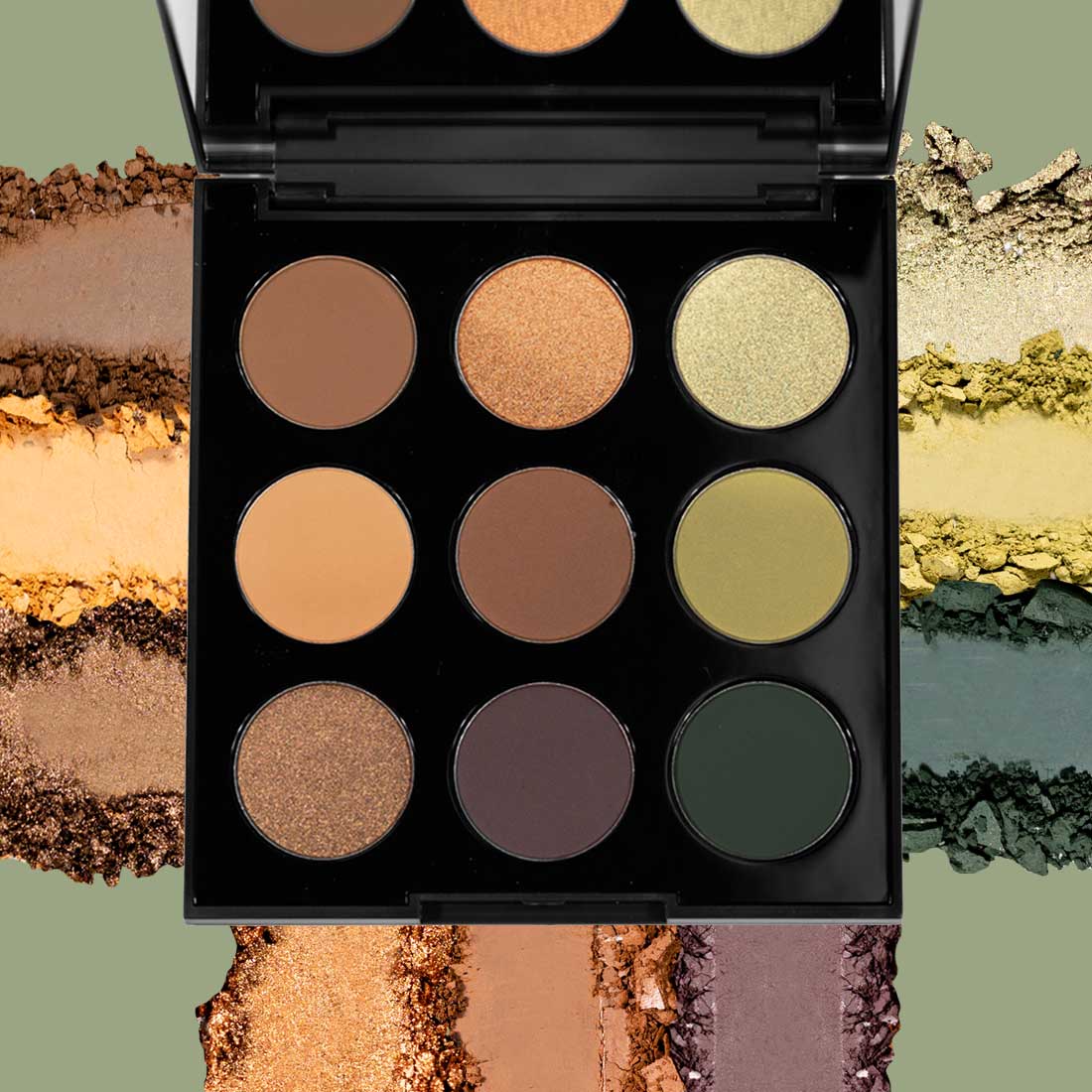 Vegan Eyeshadow | 9 Count Talc-Free Shadow Palette | Palladio Beauty