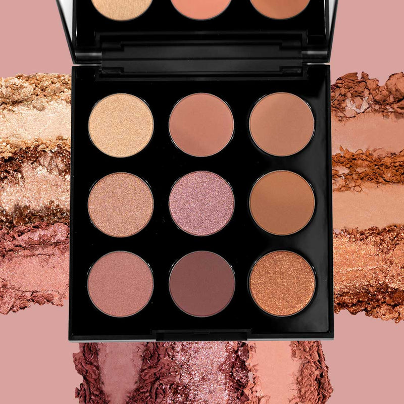 Vegan Eyeshadow | 9 Count Talc-Free Shadow Palette | Palladio Beauty